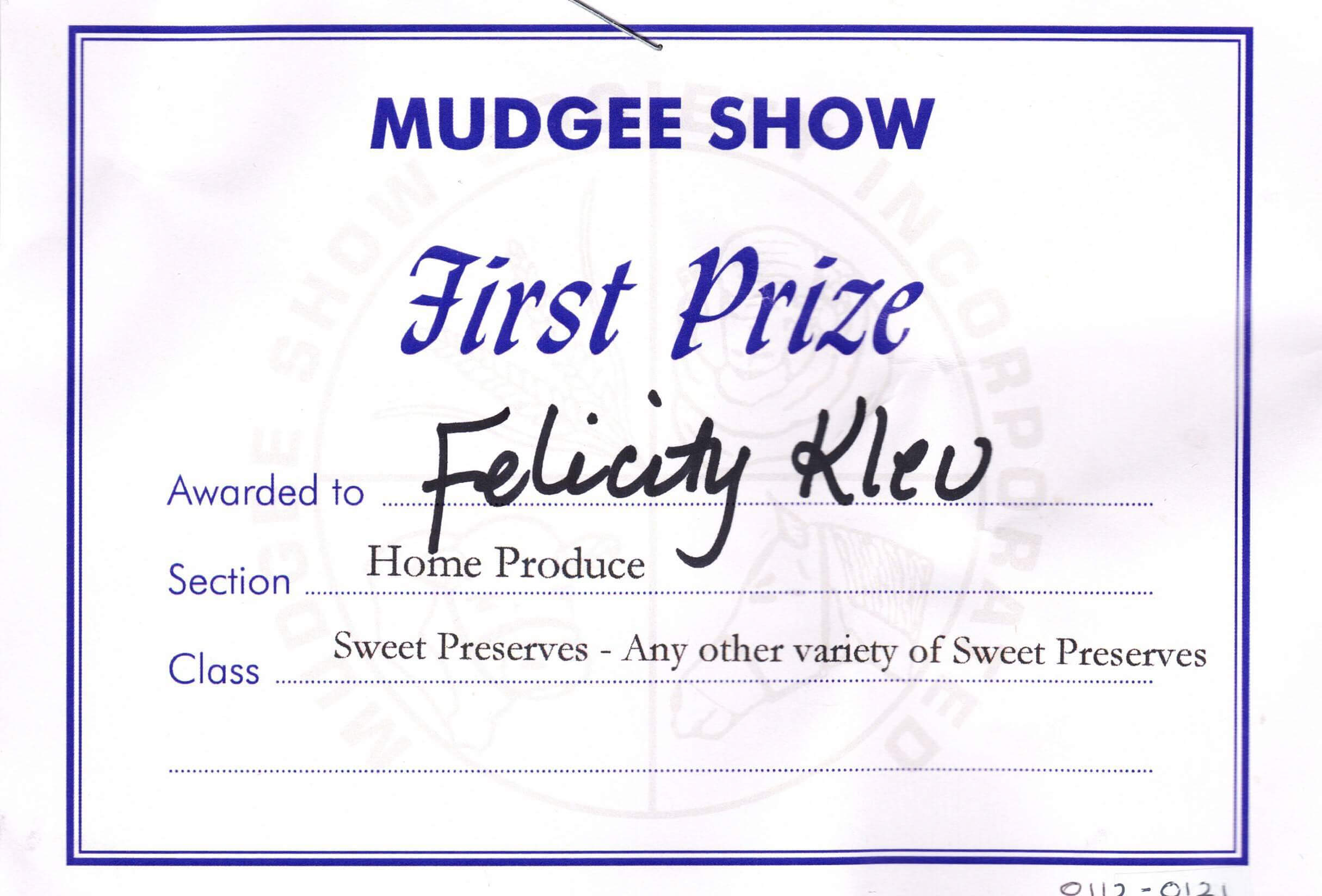 Mudgee Show First Prize - Fig Paste - Hillside Family Grove